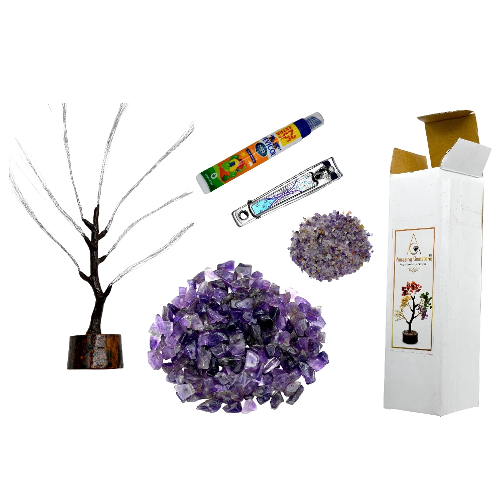 DIY Amethyst Tree Kit - Gemstone Crystal Tree