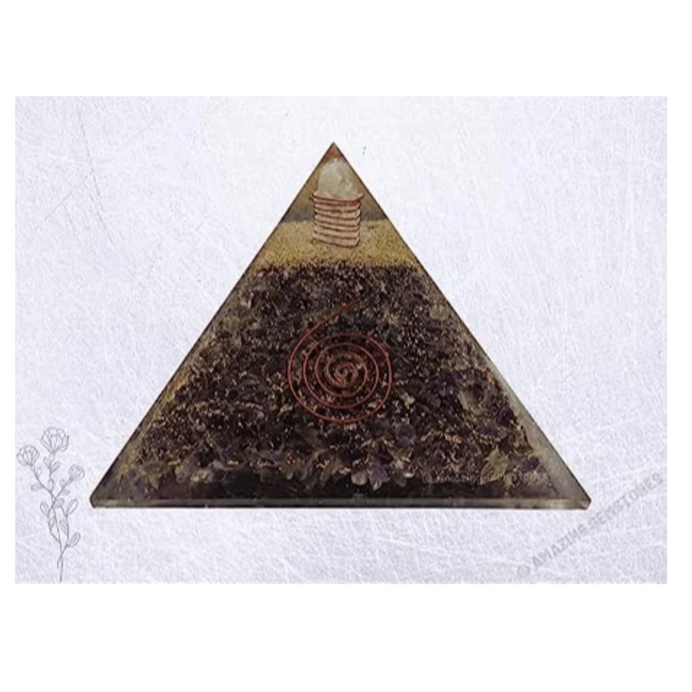 Amethyst Orgone Pyramid - Premium Crystal Orgone Pyramid