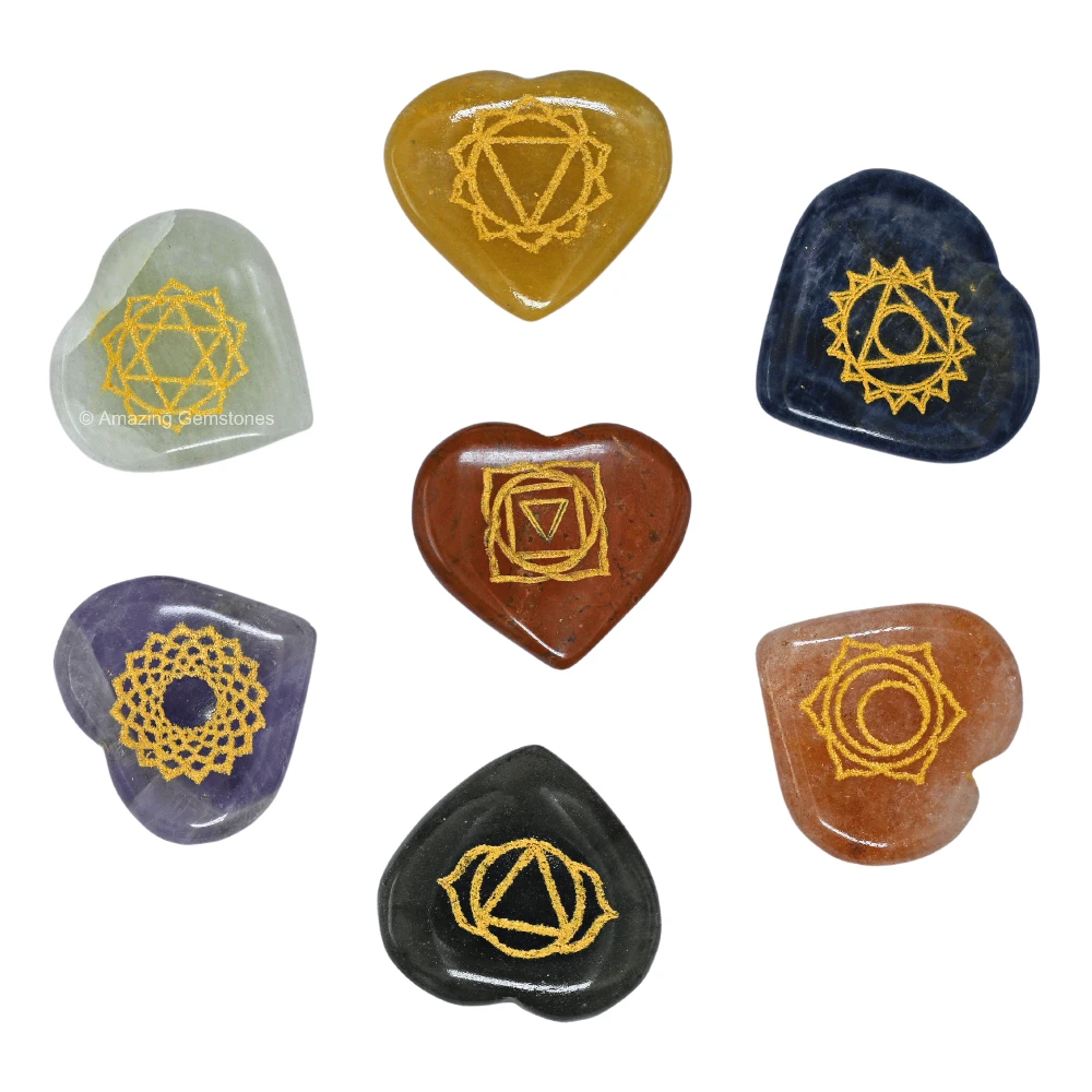 Chakra Crystal Set (Round) - Premium 7 Stones of the Chakra