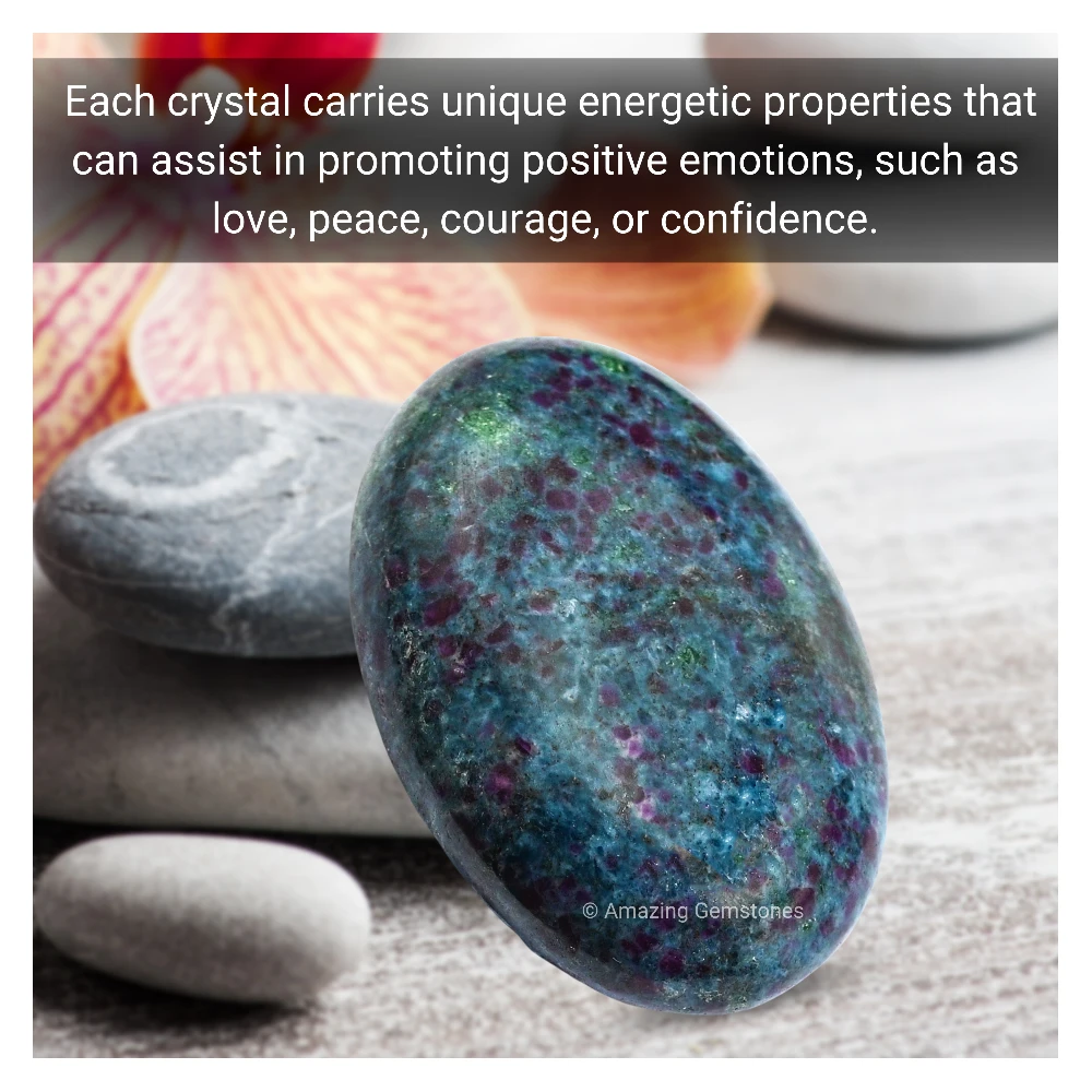 Ruby Kyanite Palm Stone - Premium Crystal Palm Stones