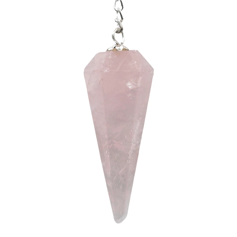 Rose Quartz Pendulum Dowsing - Premium Crystal Pendulums