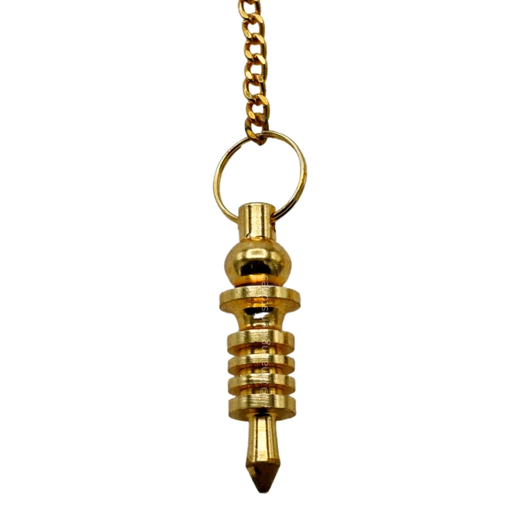 Copper Metal Pendulum - Silver Double ISIS 4 Ring with Plate