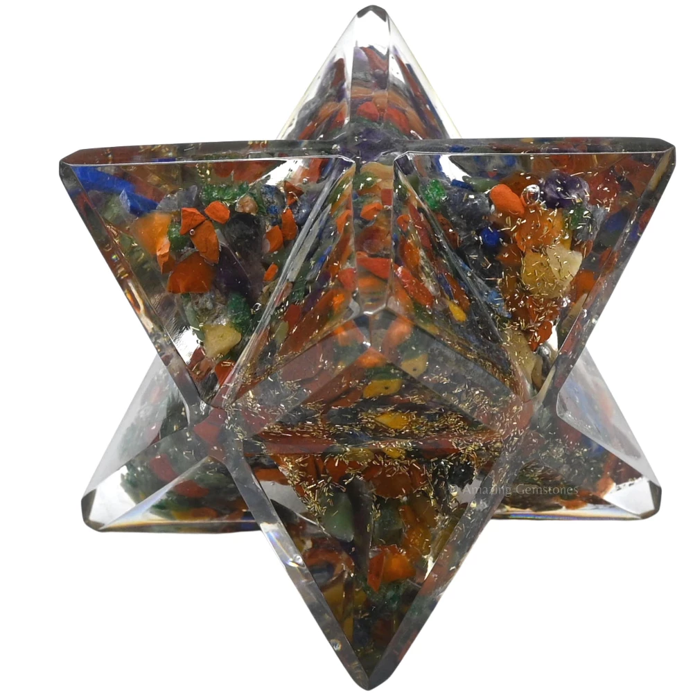 7 Chakra Orgone Merkaba - Premium Crystal Merkaba