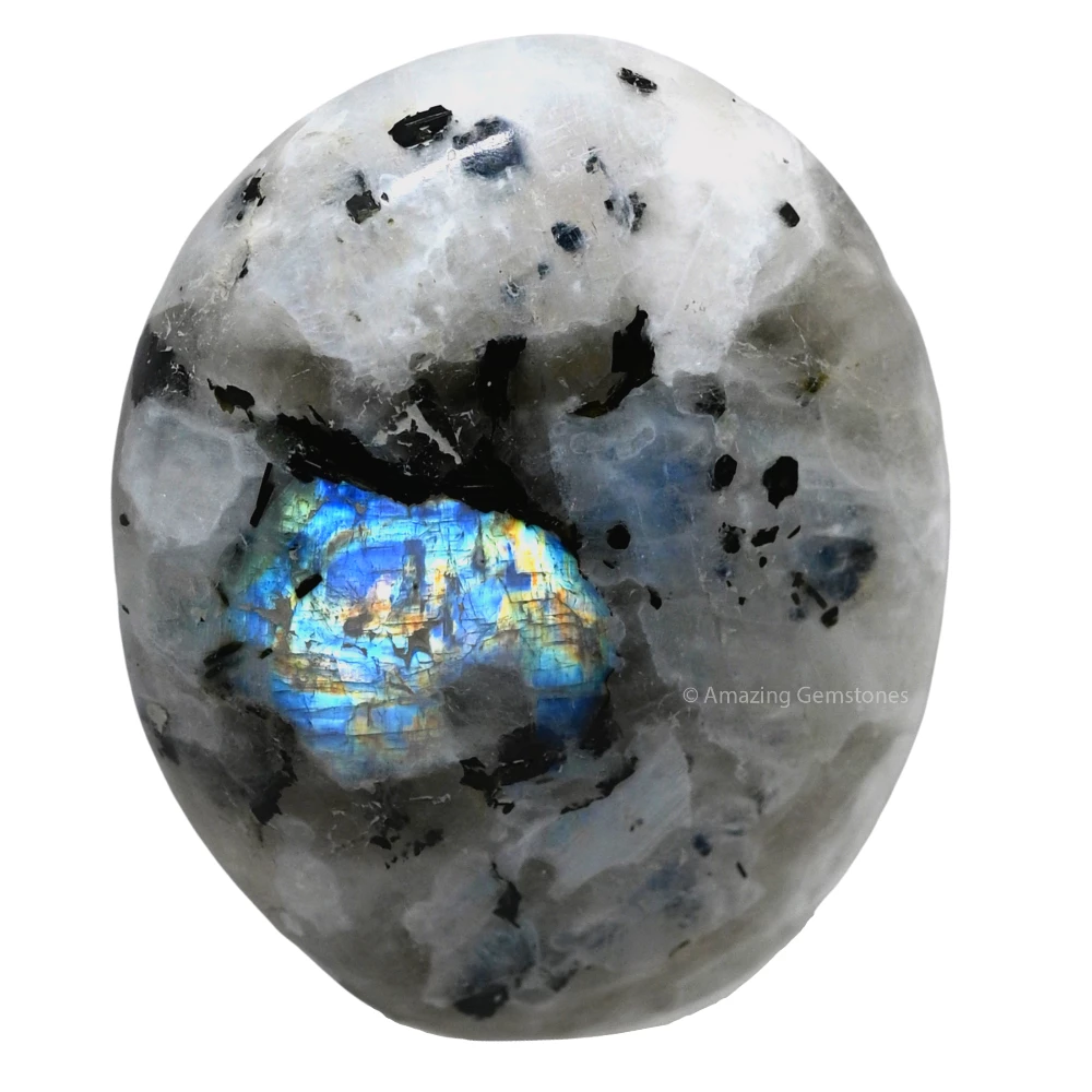 Rainbow Moonstone Palm Stone - Premium Crystal Palm Stones