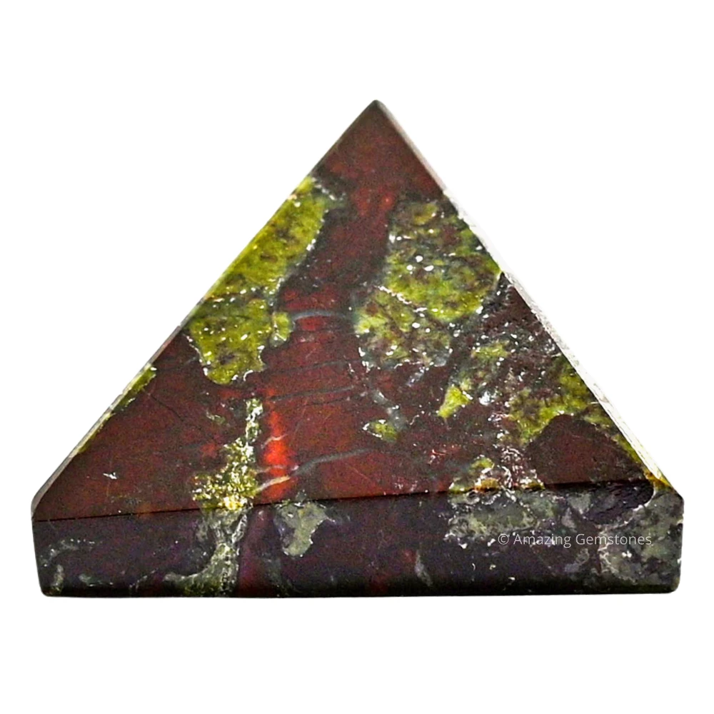 Dragon Bloodstone Pyramid - Premium Crystal Pyramid