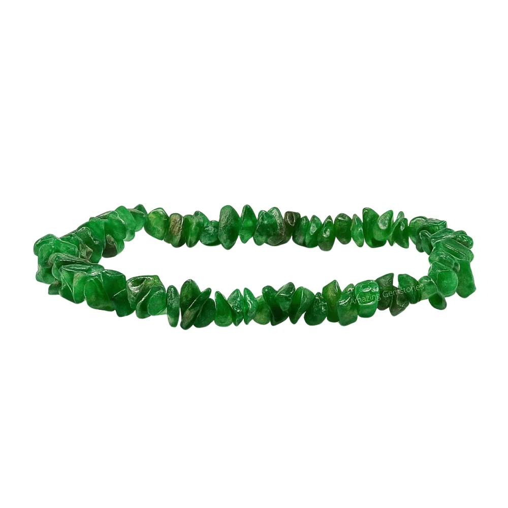 Green Aventurine Chip Bracelet - Premium Crystal Chip Bracelet