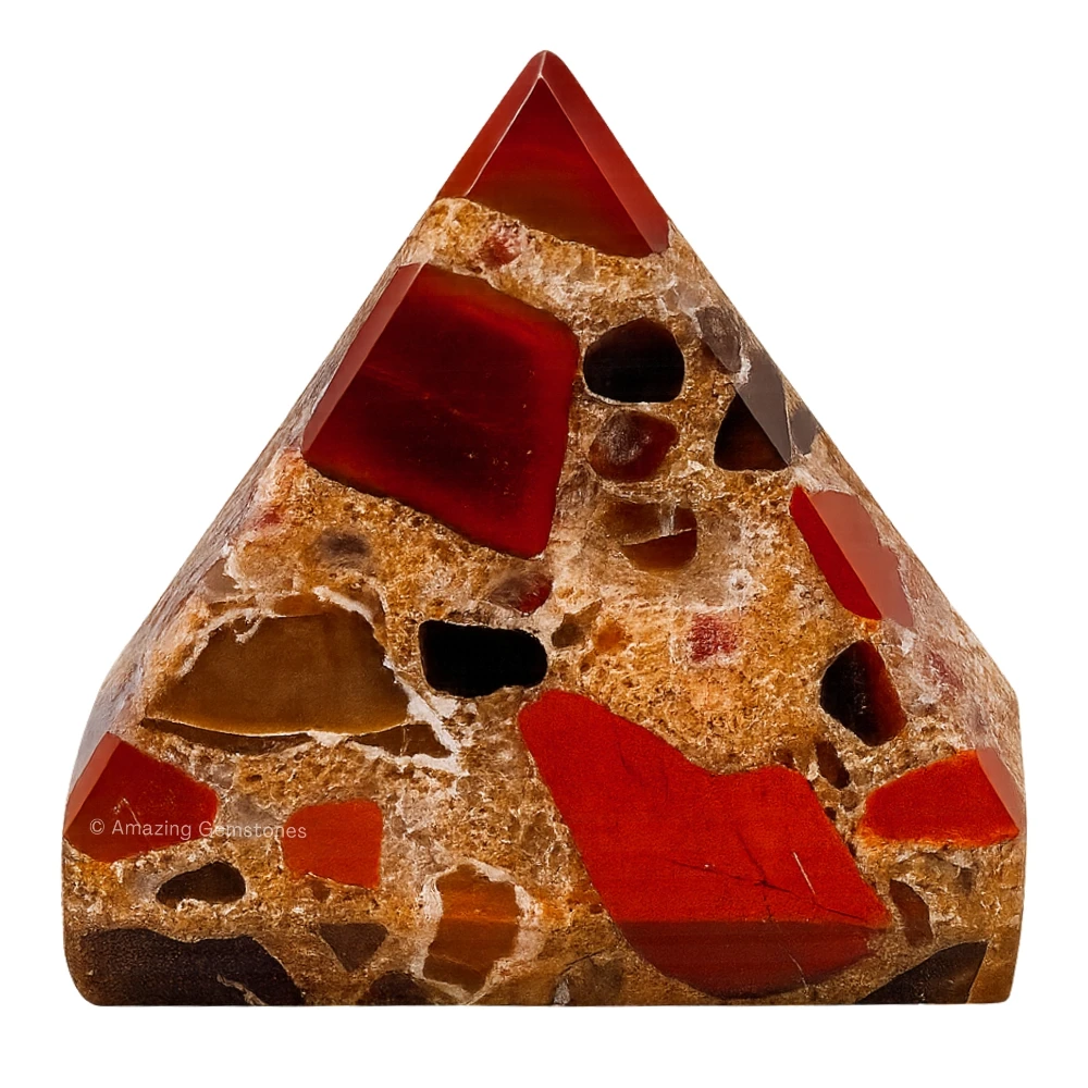 Spotted Jasper Pyramid - Premium Crystal Pyramid