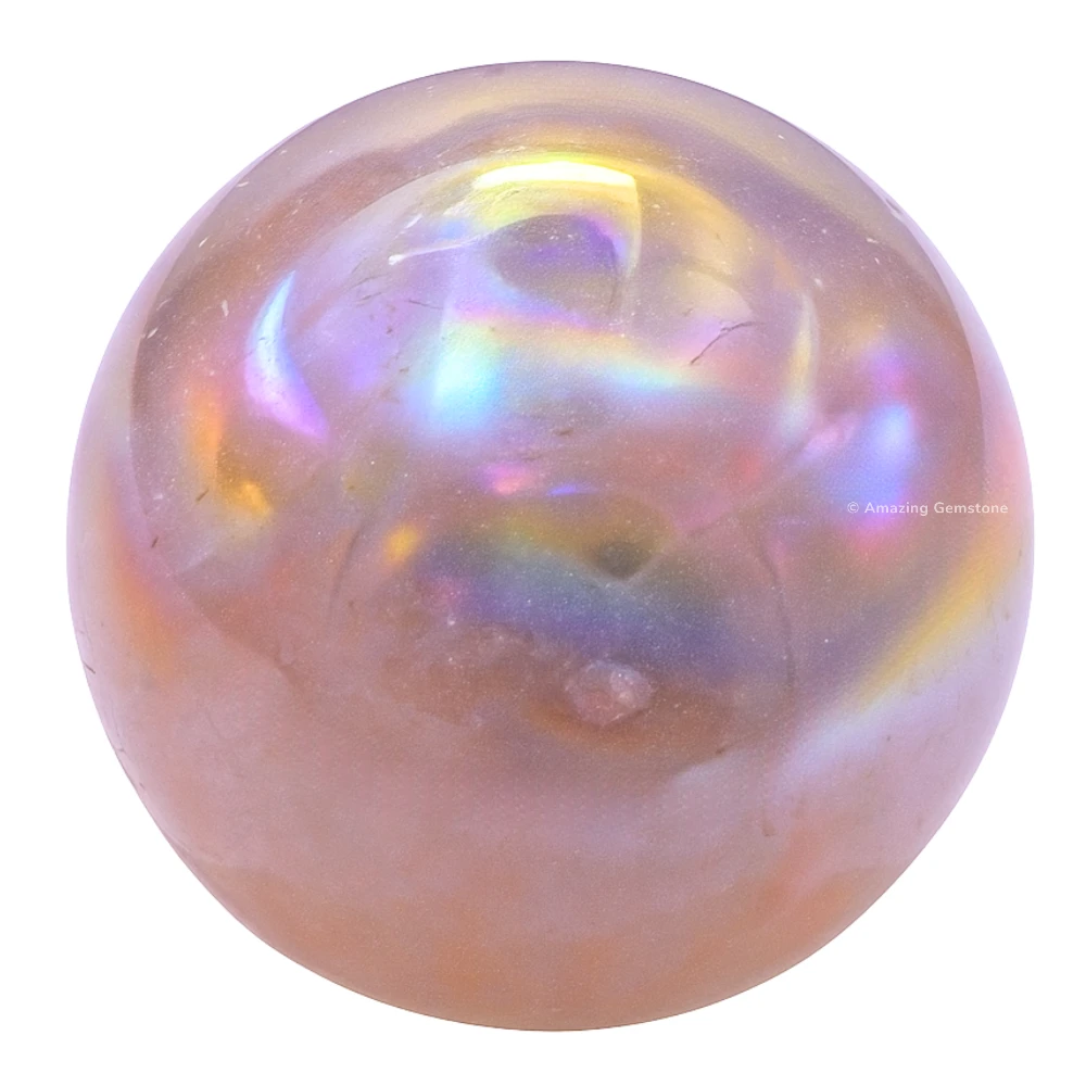 Angel Aura Rose Quartz Sphere - Premium Crystal Sphere Balls