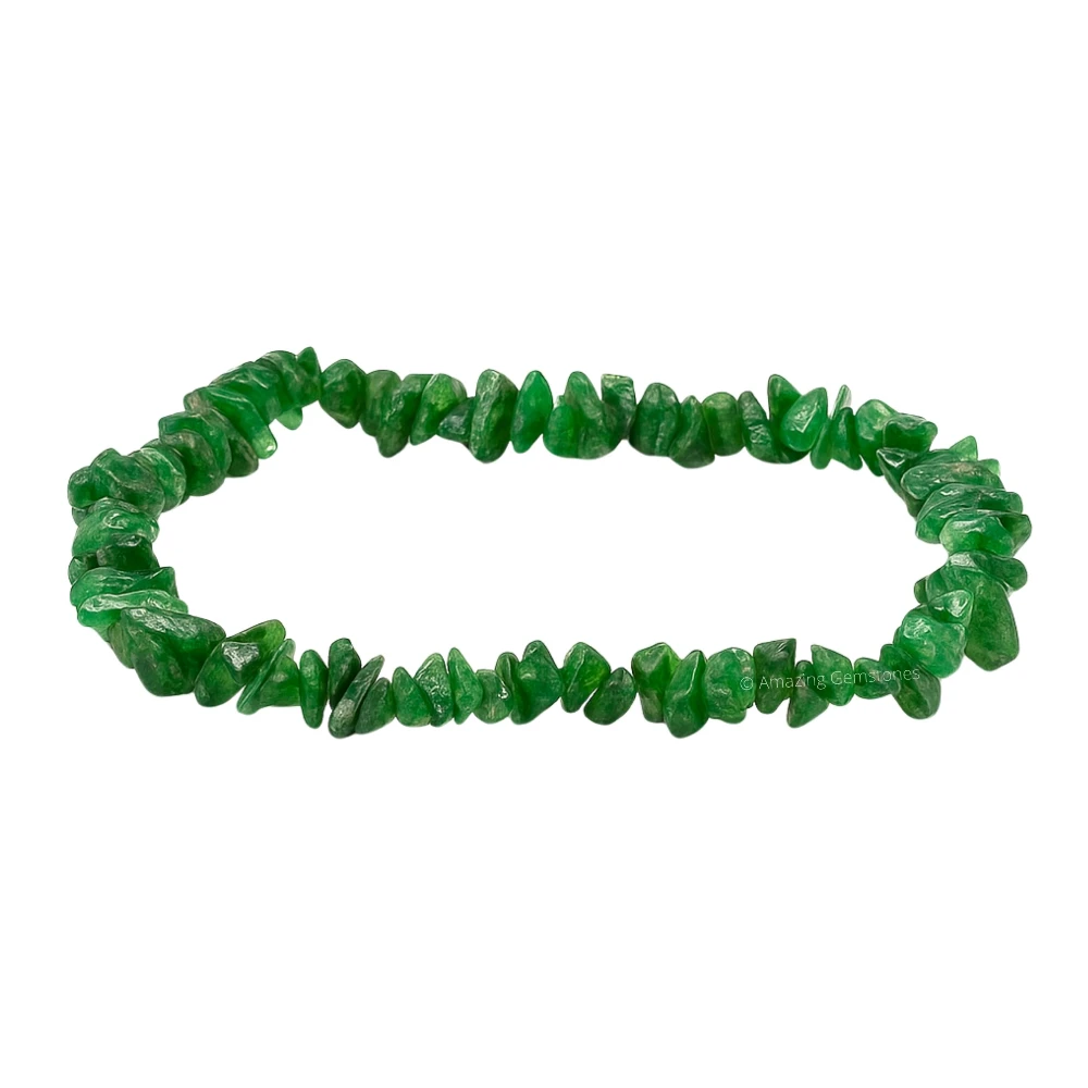 Green Aventurine Chip Bracelet - Premium Crystal Chip Bracelet