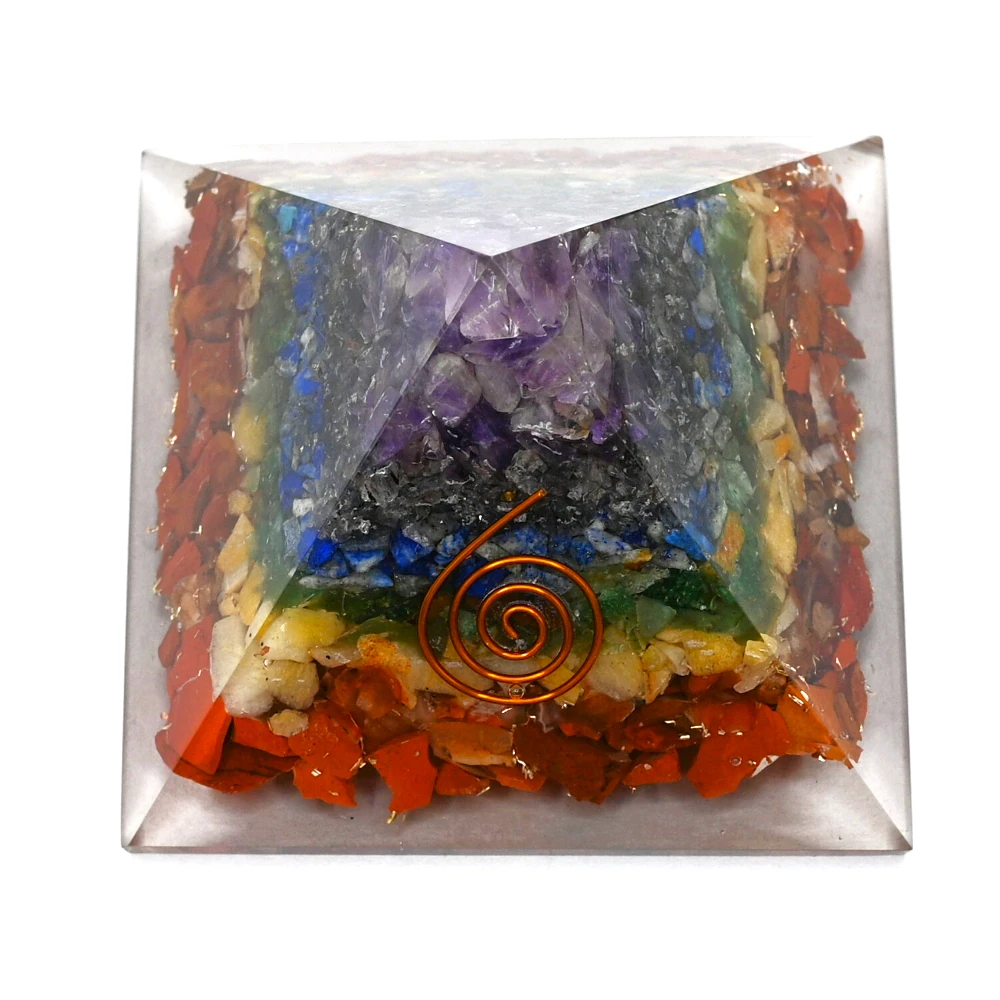 Chakra Orgone Pyramid - Premium Certified Chakra