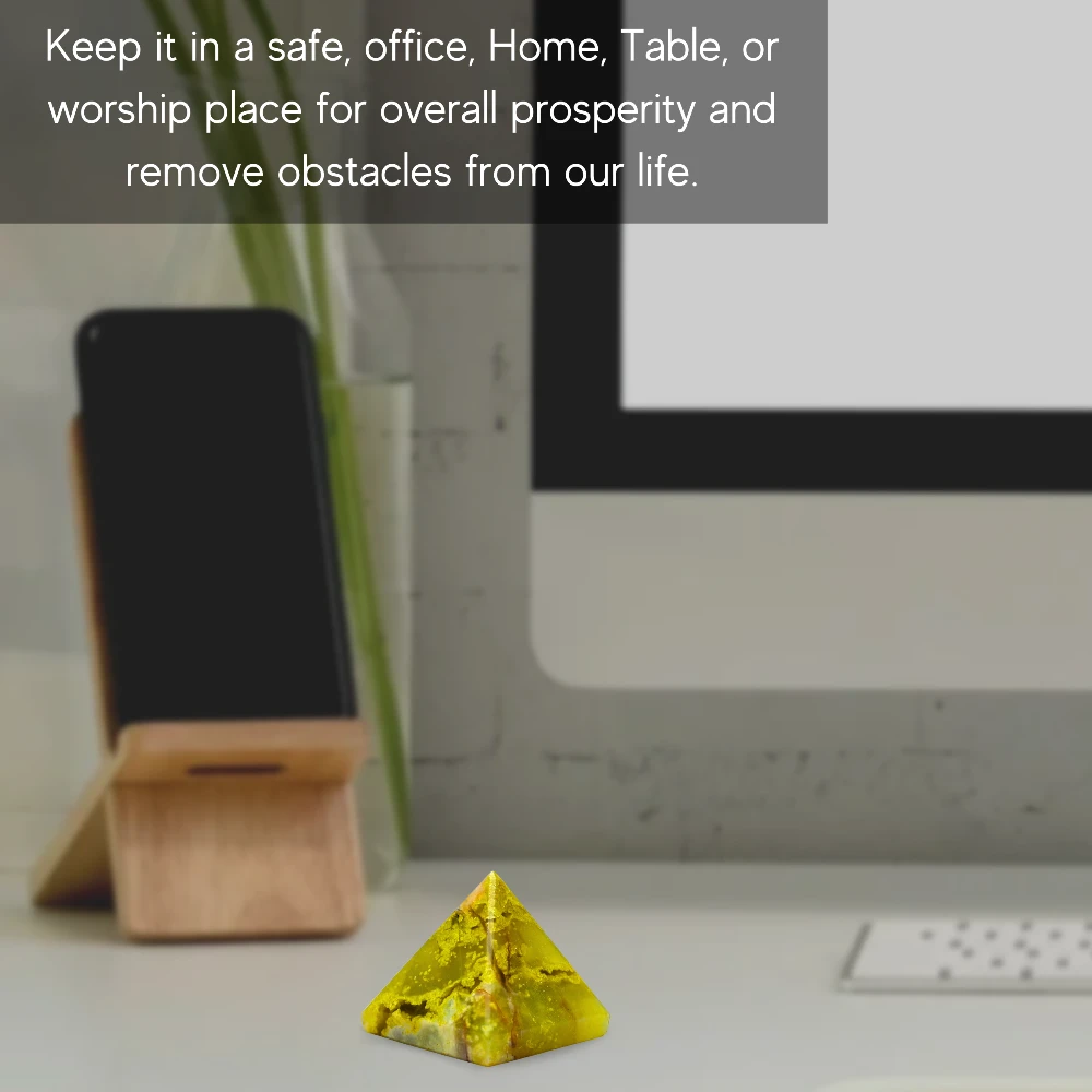 Green Opal Crystal Pyramid - Premium Feng Shui Reiki Healing Pyramid