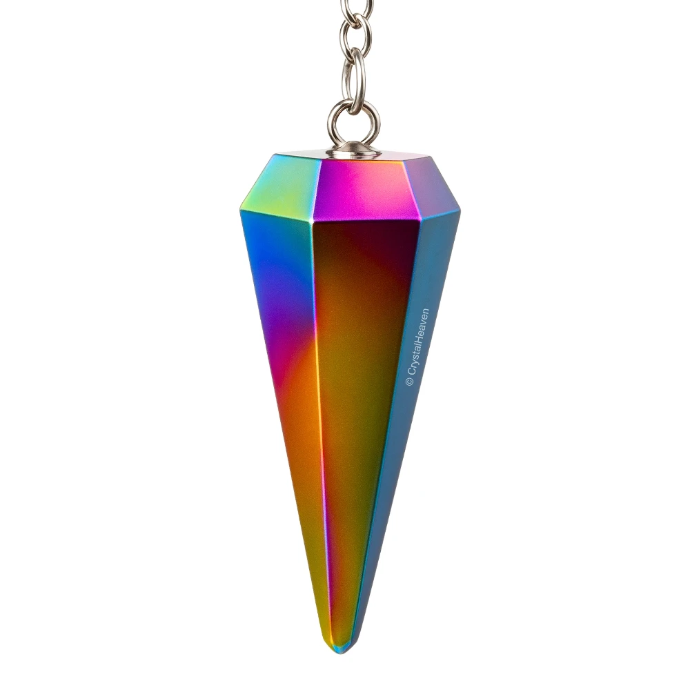 Titanium Aura Quartz Pendulum - Premium Crystal Dowsing Pendulums