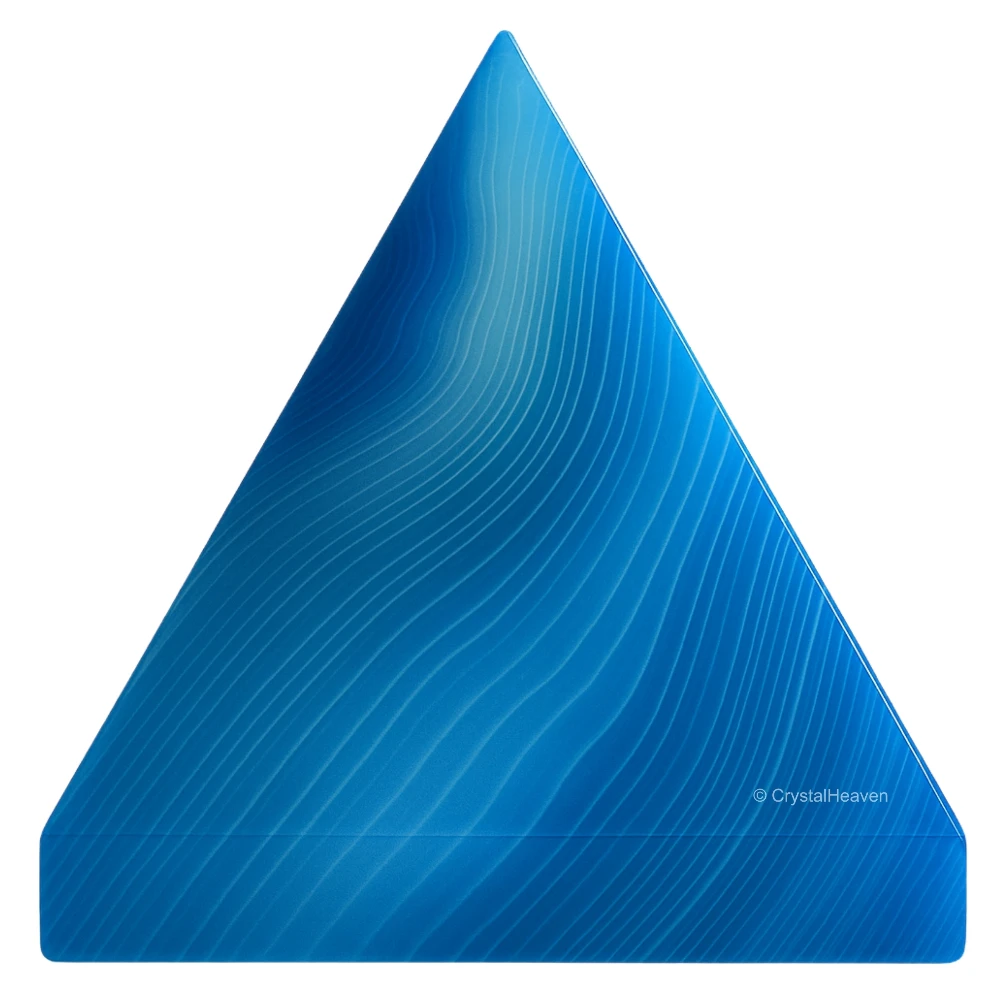 Blue Onyx Crystal Pyramid - Premium Feng Shui Reiki Healing Pyramid