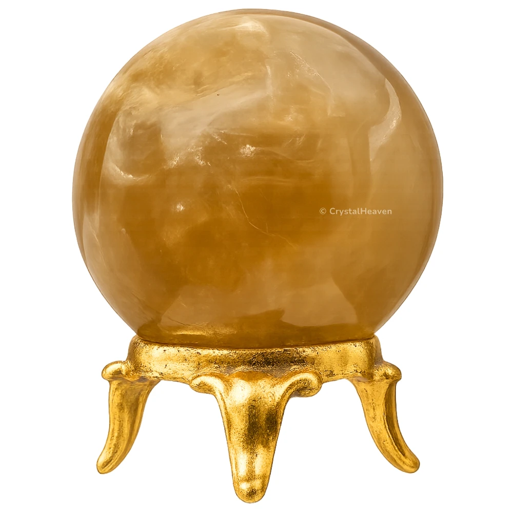 Citrine Crystal Ball - Premium Crystal Crystal Spheres for Fortune Telling