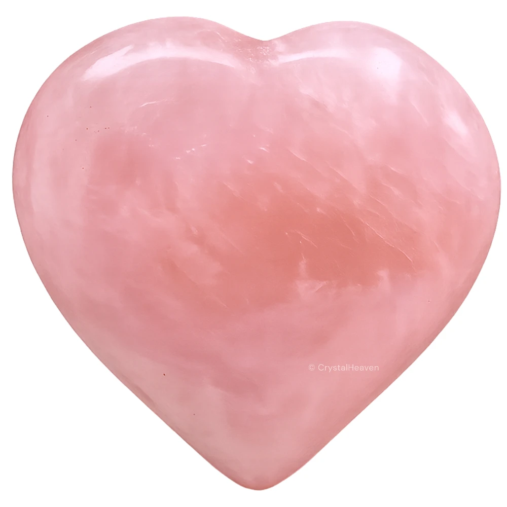 Rose Quartz Crystal Healing Hearts for Love - Heart Shape Stone Collection