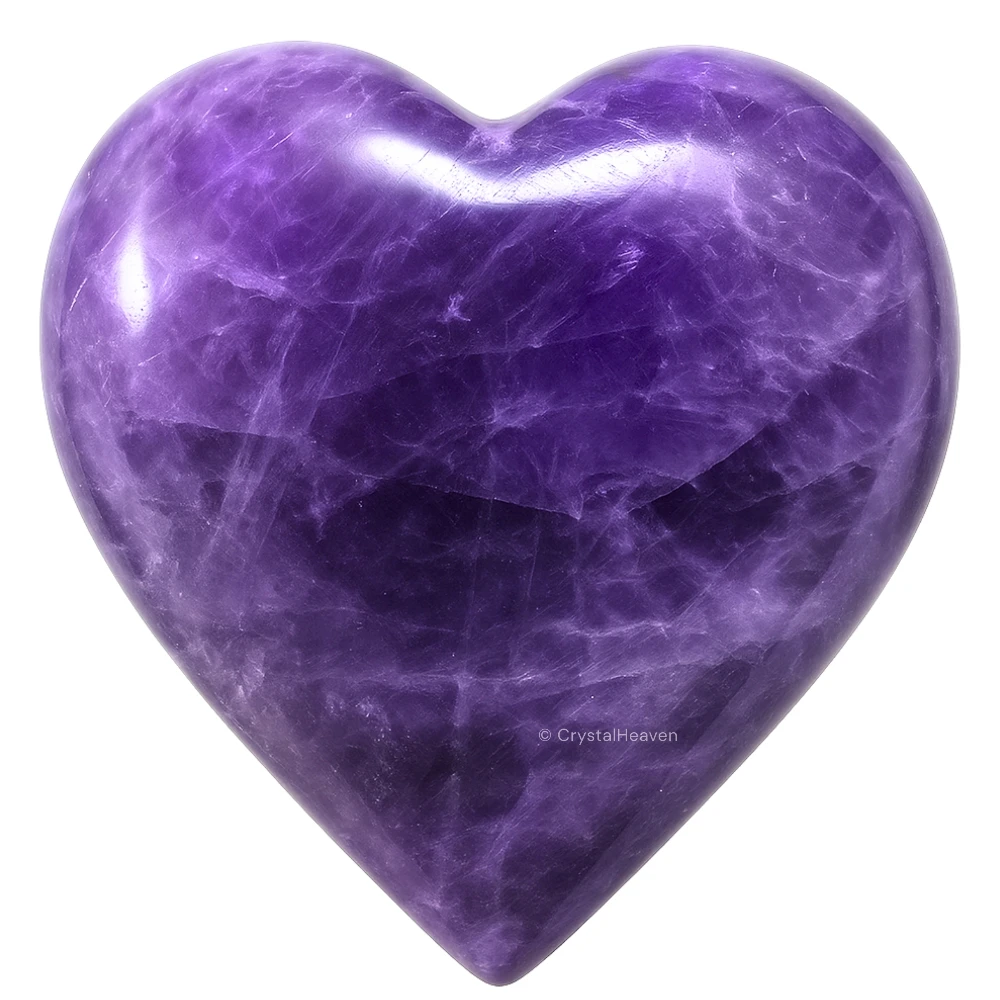 Amethyst Crystal Healing Hearts for Love - Heart Shape Stone Collection