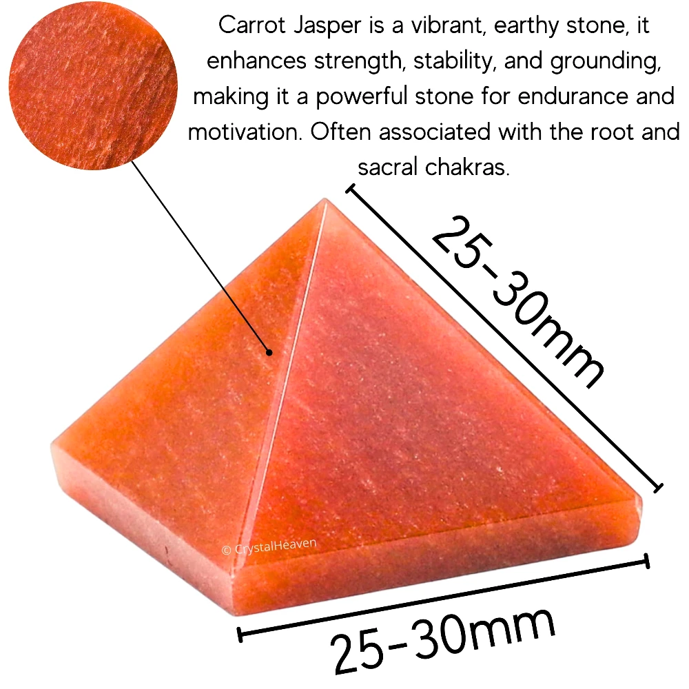 Carrot Jasper Pyramid - Premium Crystal Pyramids